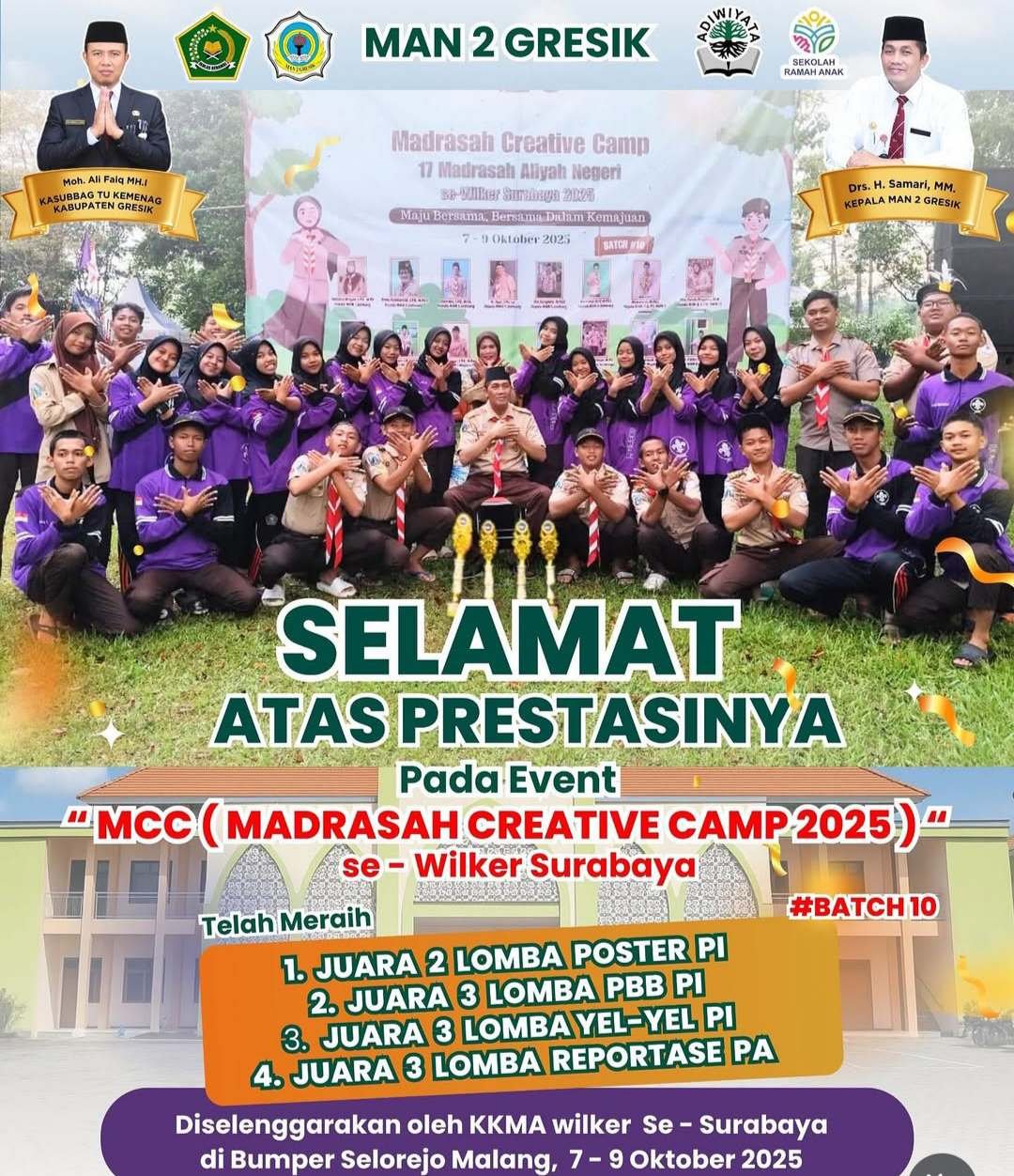 MAN 2 Gresik Borong Juara di Ajang Madrasah Creative Camp (MCC) 2025 se ...