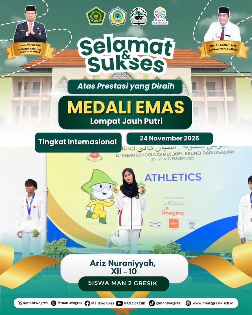 MAN 2 Gresik kian Meroket di Kancah Internasional: Raih Medali Emas ...